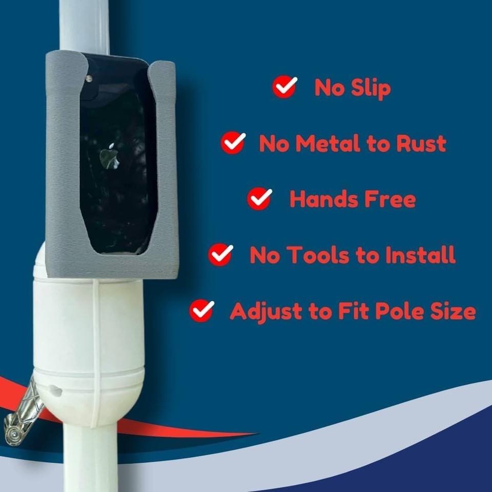 Universal Strap Phone Holder Mount for Boat Golf Cart Stroller Umbrella ...