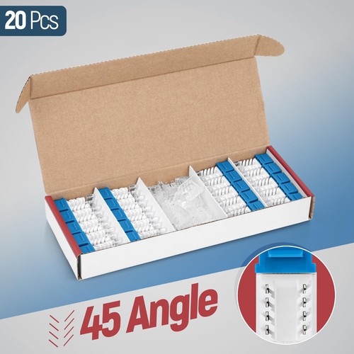 45° Angled CAT6 Keystone Jack in Blue - Slim Profile RJ45 Ethernet ...