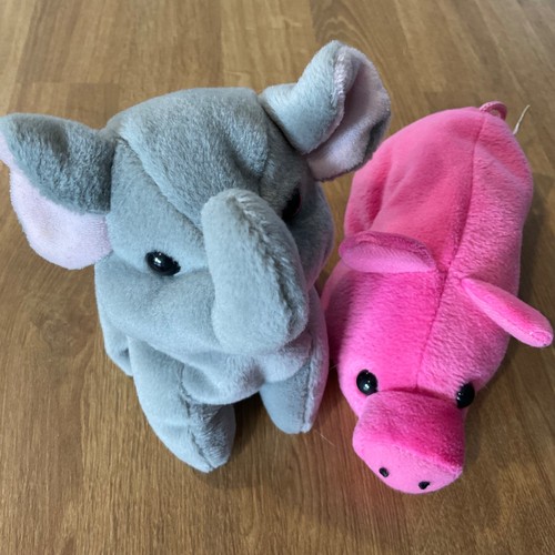 PEBBLE PETS PLUSH TOYS HUNGRY JACKS PROMOTIONAL VINTAGE PIG & ELEPHANT ...
