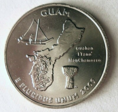 2009 D UNITED STATES 25 CENTS - GUAM - Uncirculated from Mint Roll ...