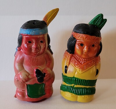 Vintage Plastic Native American Salt & Pepper Shakers | eBay