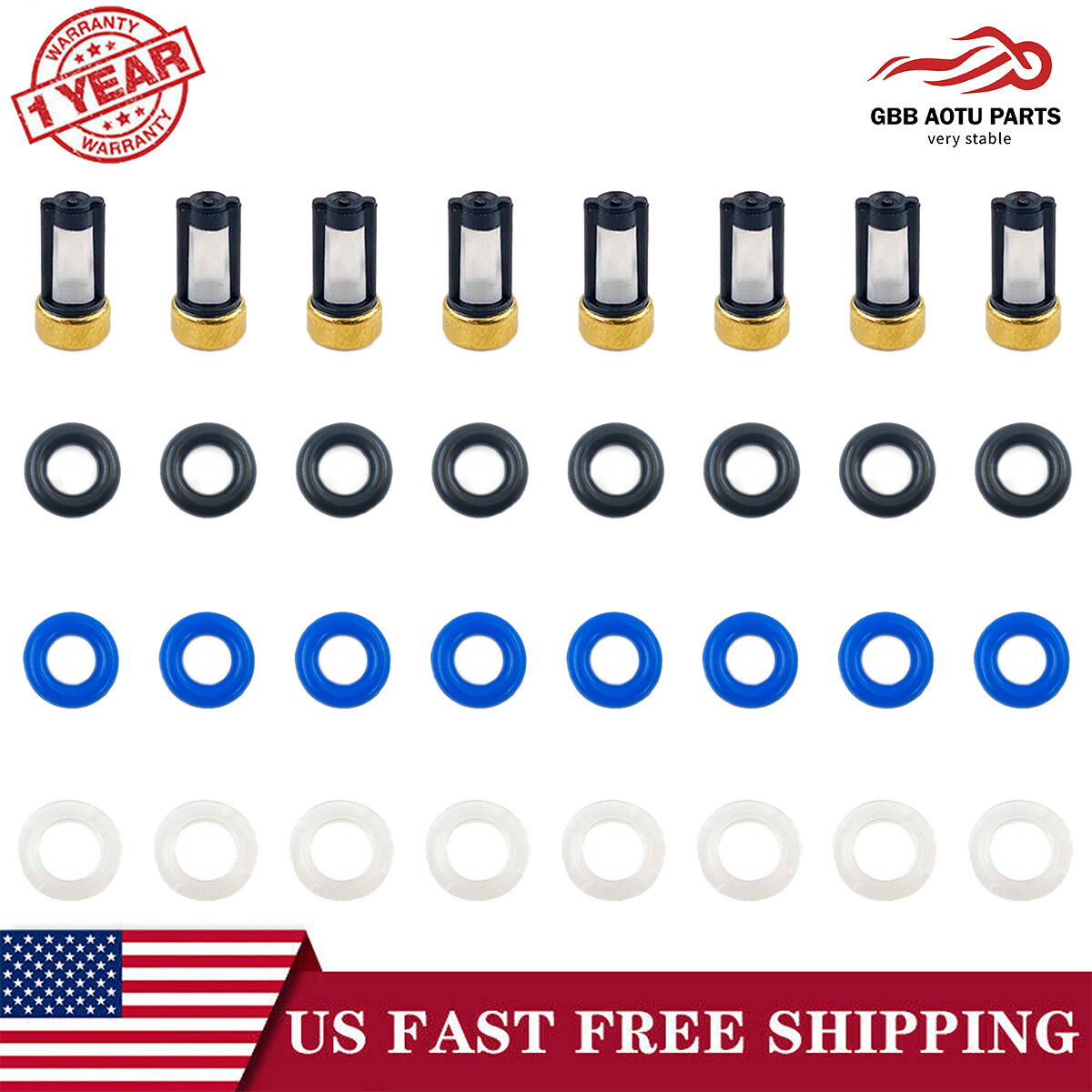 Bosc* Fuel Injector 0280155823 O-ring Rebuild Kit For Z8 X5 740li l 4.4 ...