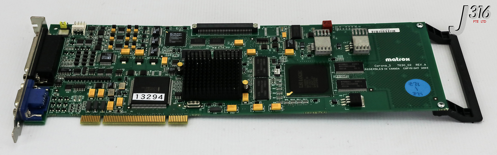 13294 MATROX PCB, FRAME GRABBER PCI BOARD, CORONA_2, P/N: 63039620193 ...