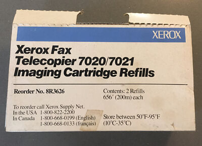 Xerox Telecopier Fax 7020 7021 3R96497 2 Imaging Cartridge Refill Open ...