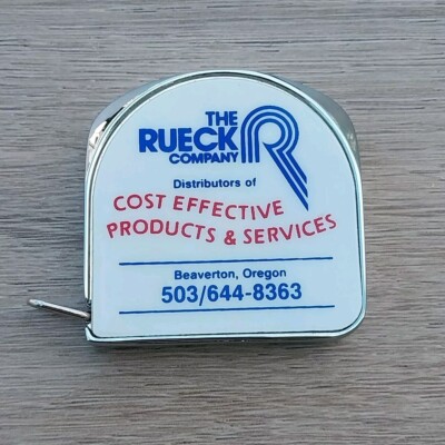 Rueck Company OR Vintage Lufkin 6 Ft Advertising Measuring Tape Made In ...