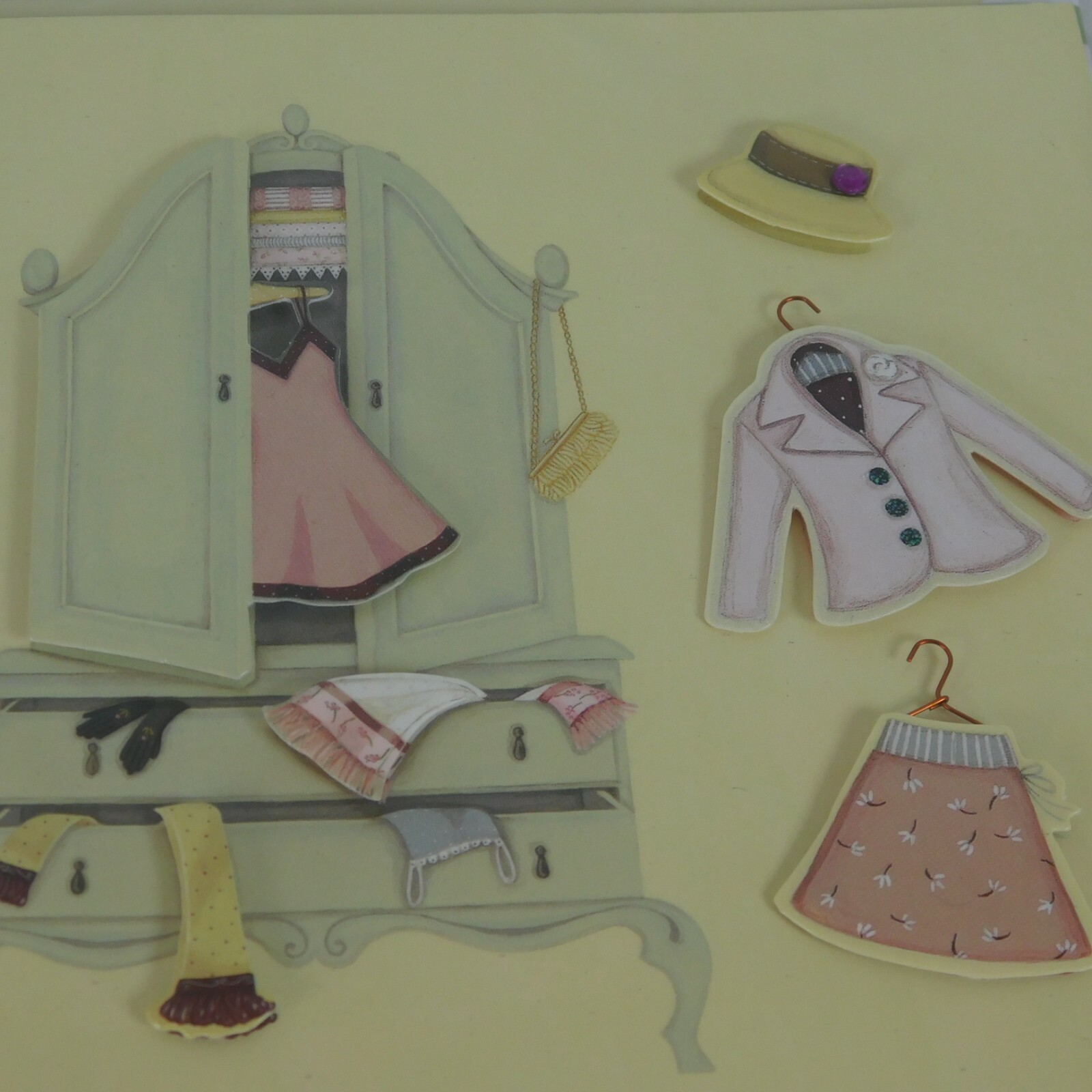 Paper Magic Group Blank Inside Greeting Note Card Wardrobe Clothes Hat ...