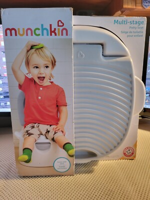 Munchkin Multi-Stage Grey Plastic Potty Chair Trainer Seat Sturdy Step ...