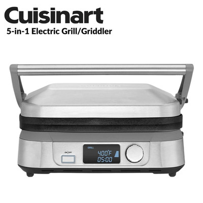 Cuisinart GR-5 Griddler Five 5-in-1 Electric Grill Stainless Steel ...