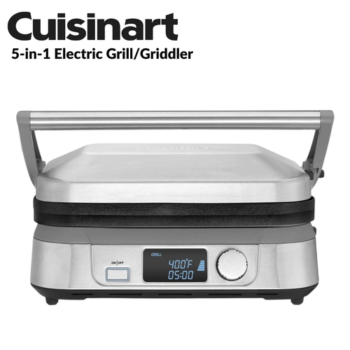 Cuisinart GR-5 Griddler Five 5-in-1 Electric Grill Stainless Steel ...