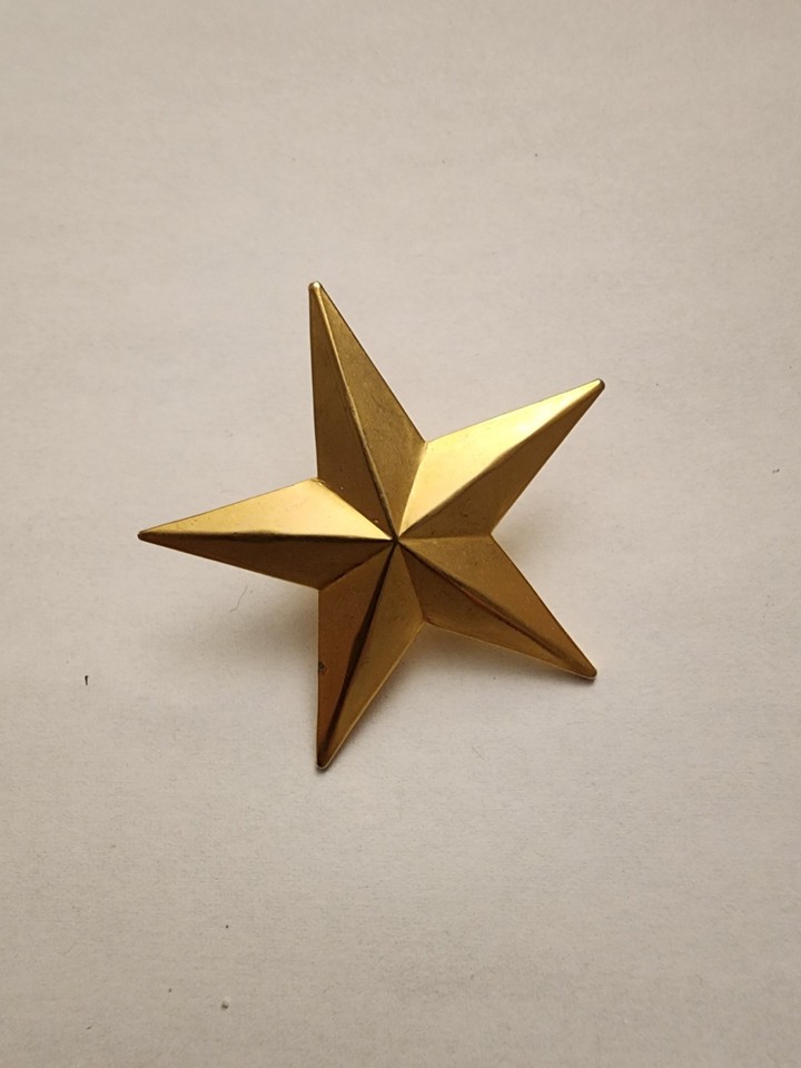 Gold Tone 2 inch Star Insignia Pin or Brooch | eBay