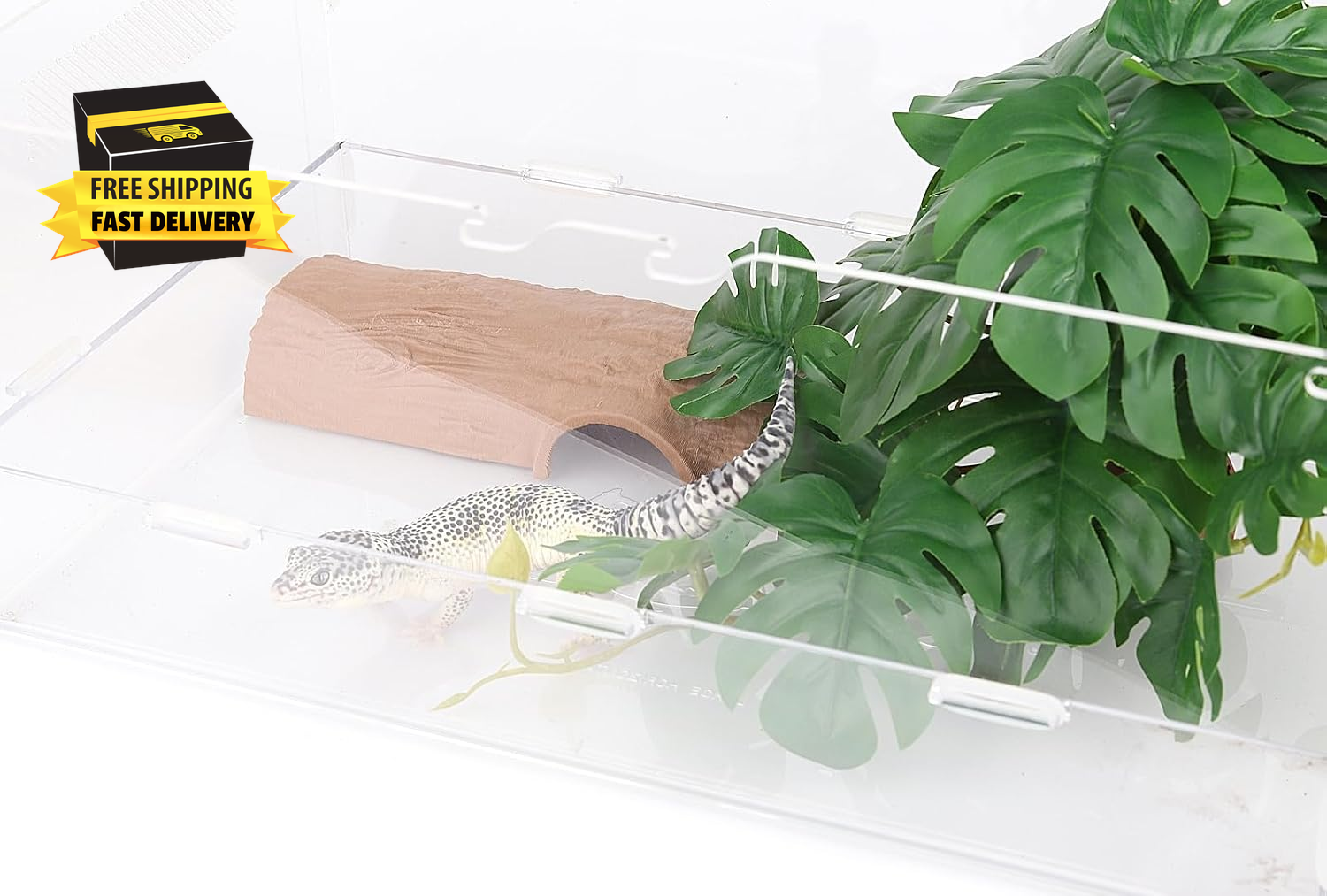 Reptile Fake Plants for Terrarium Decor, Snake Tank Accessories for ...
