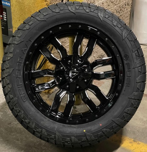 5) 20x9 Fuel D595 Sledge Black Wheels 32" AT Tires 5x5 Jeep Gladiator ...
