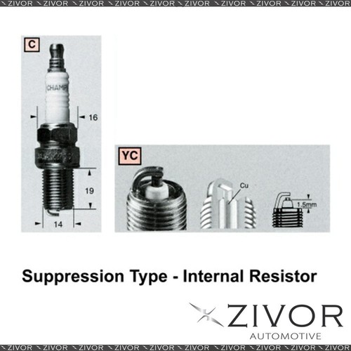 Quality Champion Spark Plug-Set of 2 For DAIMLER - MPN-RC9YC *By Zivor ...