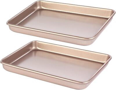 Baking Sheet 9x11 Inch, 2-Pack Heavy Duty Nonstick Baking Sheet Pans ...