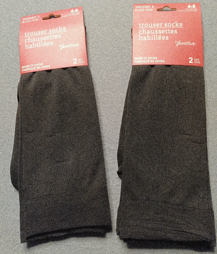 Juncture Women's Trouser Socks 2 Packs 2 Pair Per Pack = 4 Socks Shoe ...