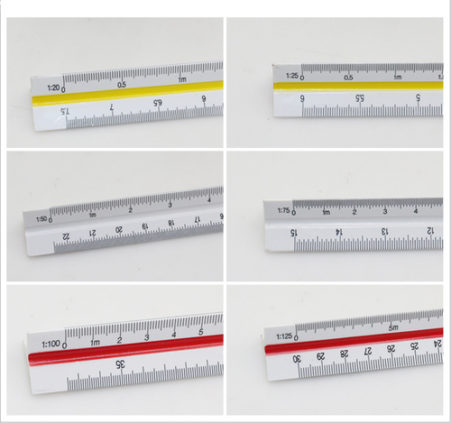 Metric Engineer Scale Ruler 30cm Triangular Triangle Drafting Ruler ...