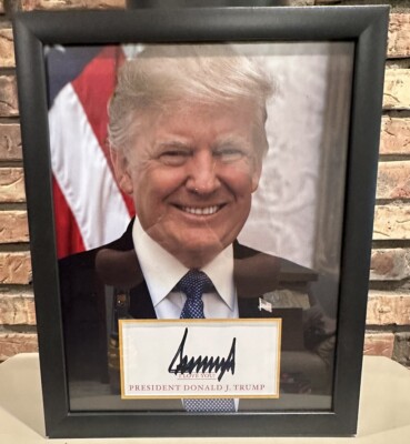 President DONALD J TRUMP Autographed Signed FRAMED 11x14 | eBay