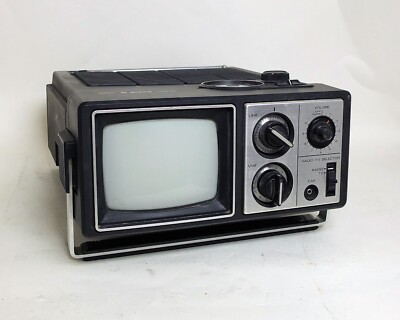 Simpsons Sears Go Anywhere Solid State TV Radio UHF VHF AM FM Model ...