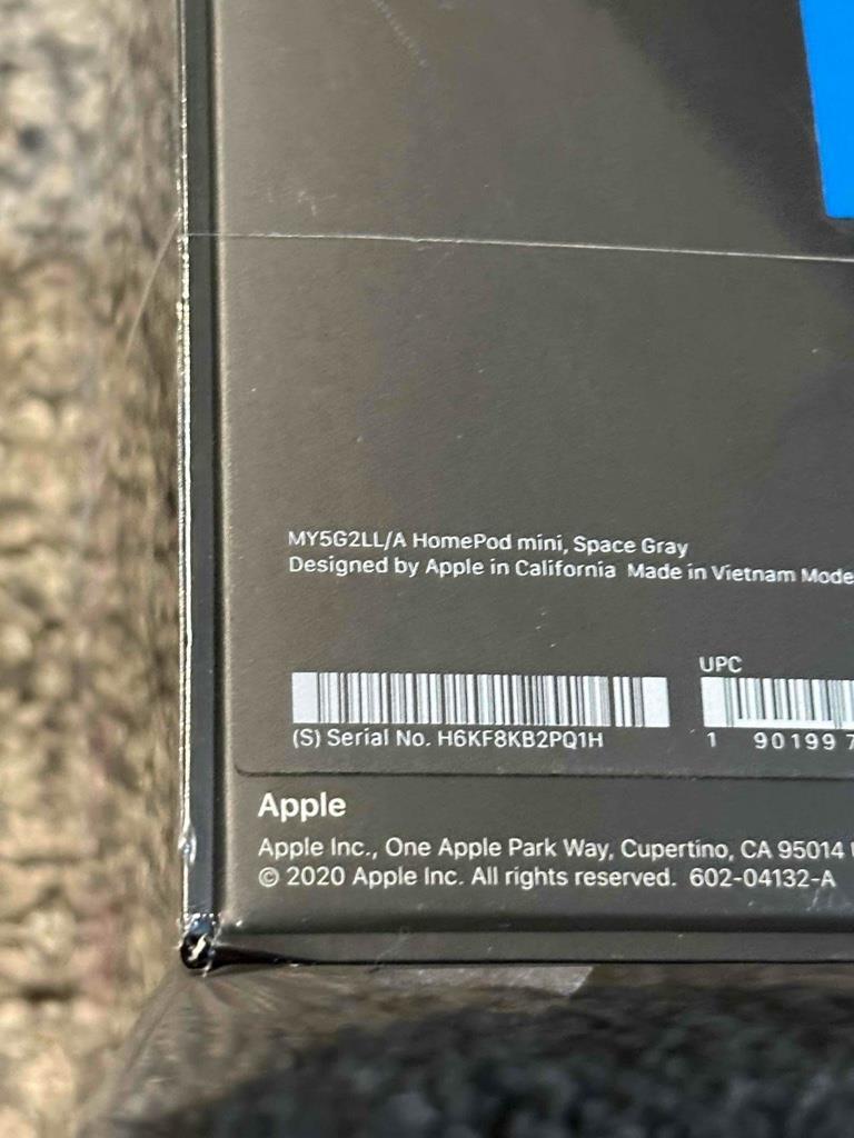 New Apple HomePod Mini - Space Gray A2374 Digital Media Streamer Siri ...