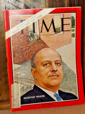 VTG Time Magazine March 4 1966 Vol 87 #9 Secretary Robert C. Weaver | eBay