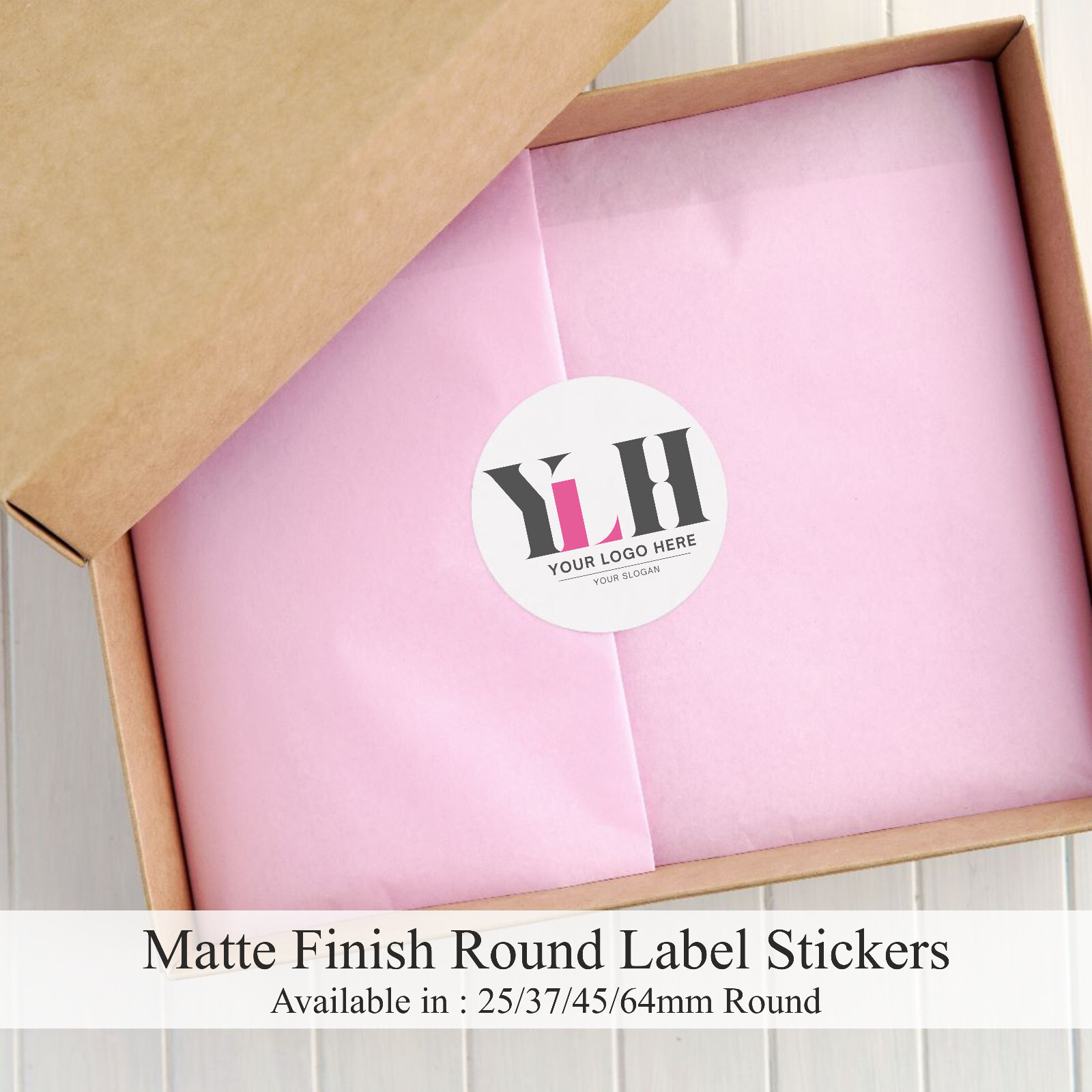 PERSONALISED ROUND PRINTED STICKERS CUSTOM CIRCLE LOGO LABELS BUSINESS ...