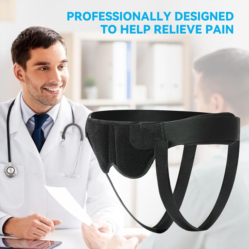 Men Hernia Support Double Inguinal Groin Hernia Belt Pain Relief Truss ...