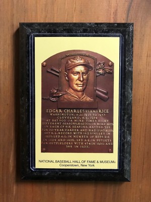 Sam Rice - Baseball Hall of Fame Induction - Ready to Hang Wall Plaque ...