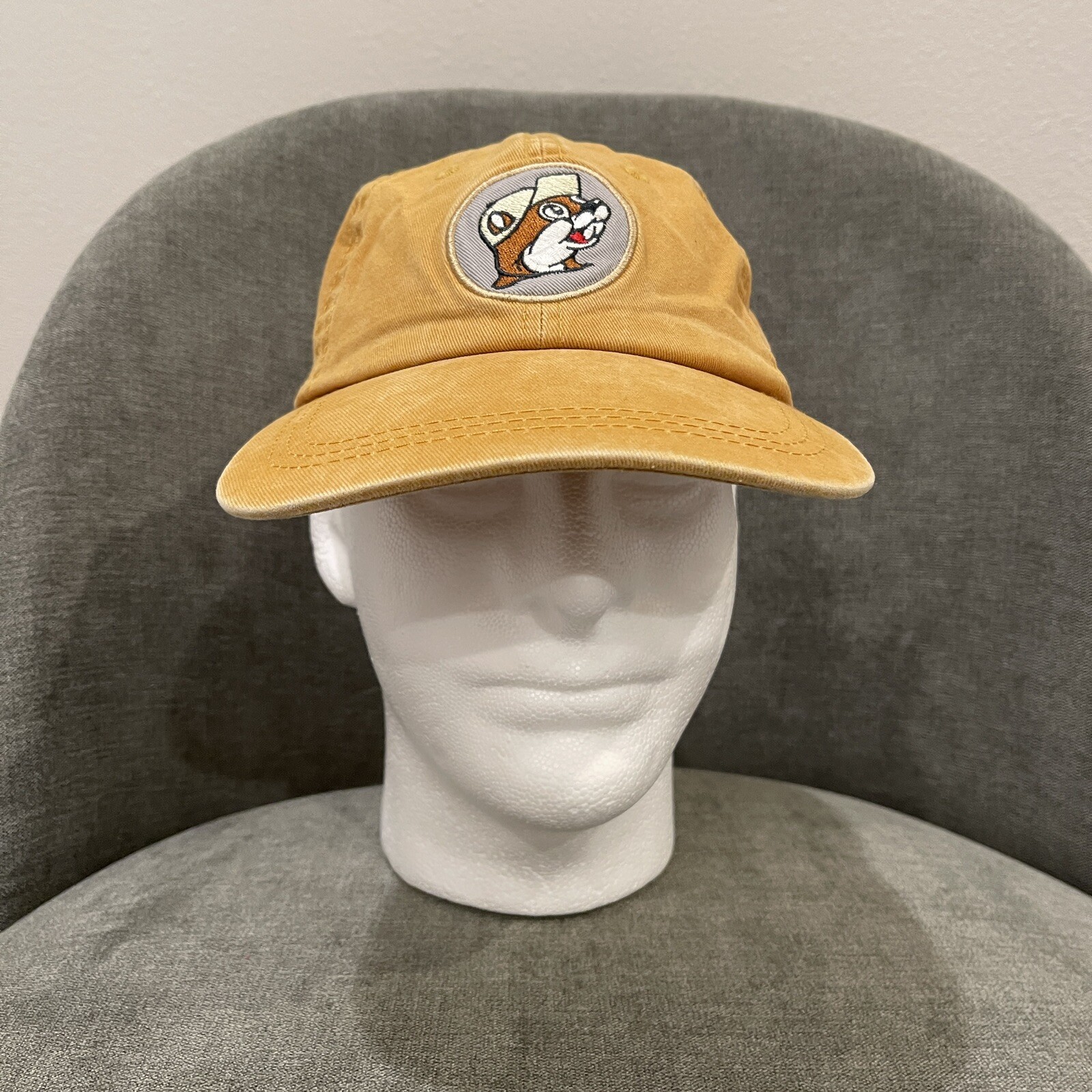 Buc-ee's Mustard Yellow Baseball Cap with Bucee's The… - Gem