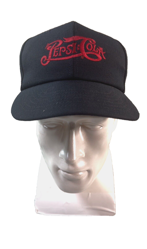 Blue Pepsi-Cola Red Script Old Logo Embroidered Adjustable Snapback ...