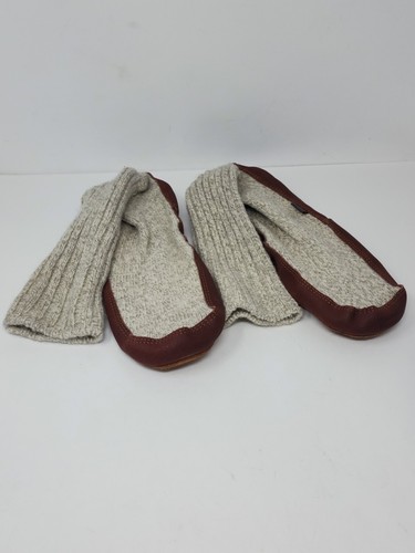 Acorn Original Slipper Sock Mens 10.5 - 11.5 Leather Soles Rag Wool ...
