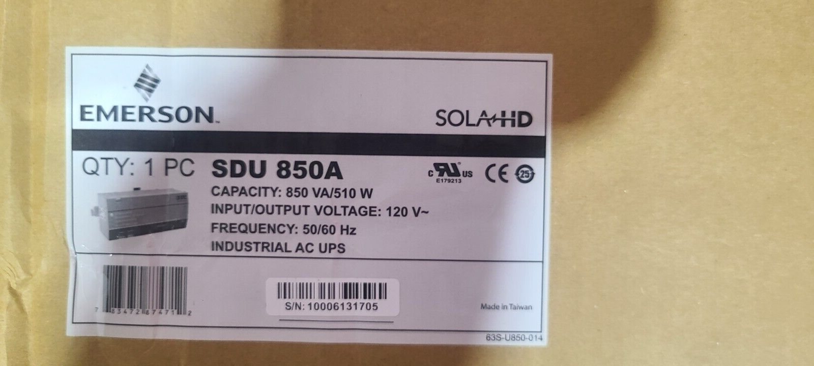 EMERSON SDU850A-5 AC Industrial UPS NEW!! | eBay