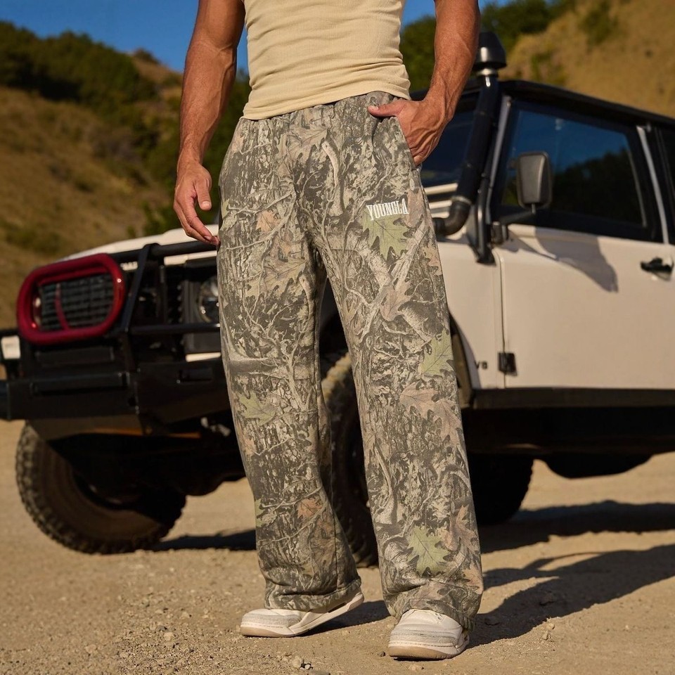 Unisex YoungLA 2133^Tree Camo Baggy Sweats Jogging Pants Sweatpants ...