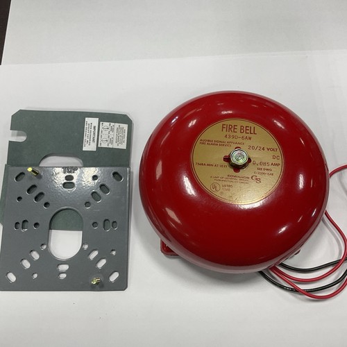 Edwards 439D-6AW Fire Alarm 6-Inch Bell Red 24 VDC New, Tested | eBay