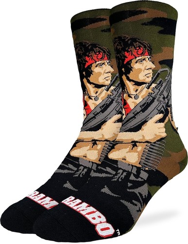 Men's Rambo M60 Machine Gun Socks Adult Shoe Size 8-13 826728043927| eBay