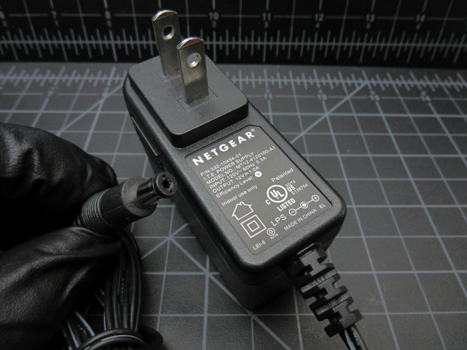 Genuine NETGEAR AC Adapter MT124120100-A1 332-10434-01 12V DC 1.0A ...