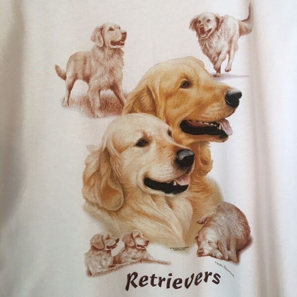 Golden Retriever Dog Transfer HEAT PRESS Machine Application for Shirts ...