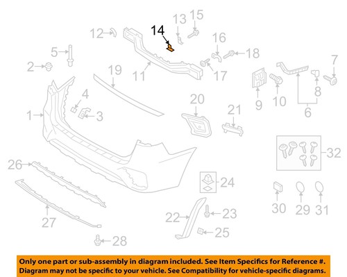 KIA OEM 19-20 Sorento Bumper Components-Impact Bar Center Bracket ...