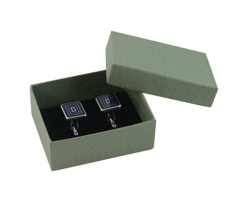 Vibrant Silver Cufflink Holder Box Display Adornment Presentation Gift ...