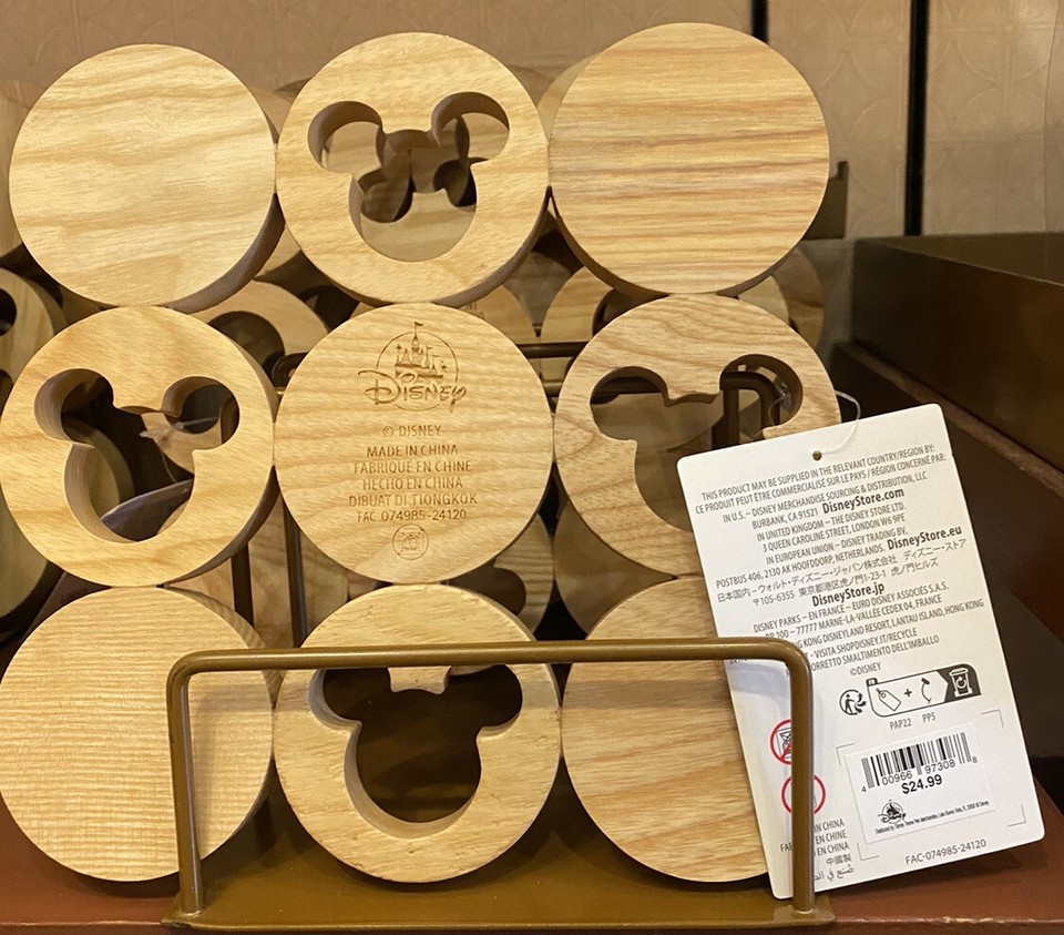 Disney Parks Trivet Homestead Collection Wood Mickey Mouse Icon NEW ...