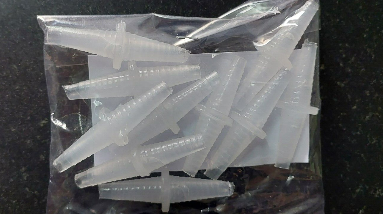 Stepped Tubing Connector Plastic 7x7mm Unbreakable Autoclavable Pack of ...