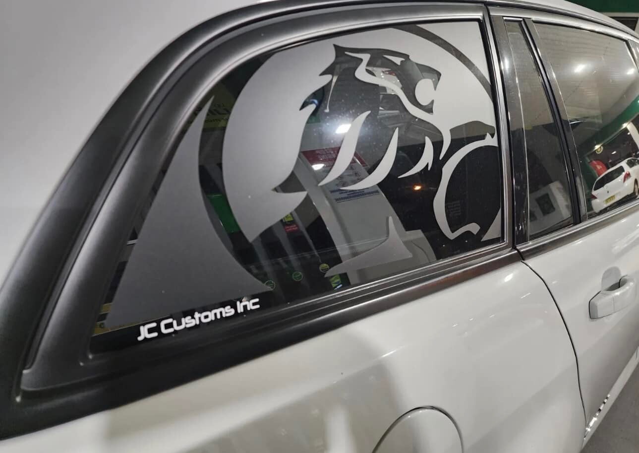 VF VE Commodore WAGON (Vinyl Stickers) Lion rear side window decals ...