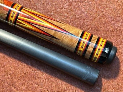 TNT Custom Pool Cue 1 of 1 With Jacoby Black Carbon Fiber Shaft. Madame ...