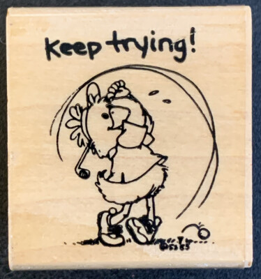 Rubber Stampede Suzy’s Zoo Keep Trying Golf Swing Rubber Stamp | eBay