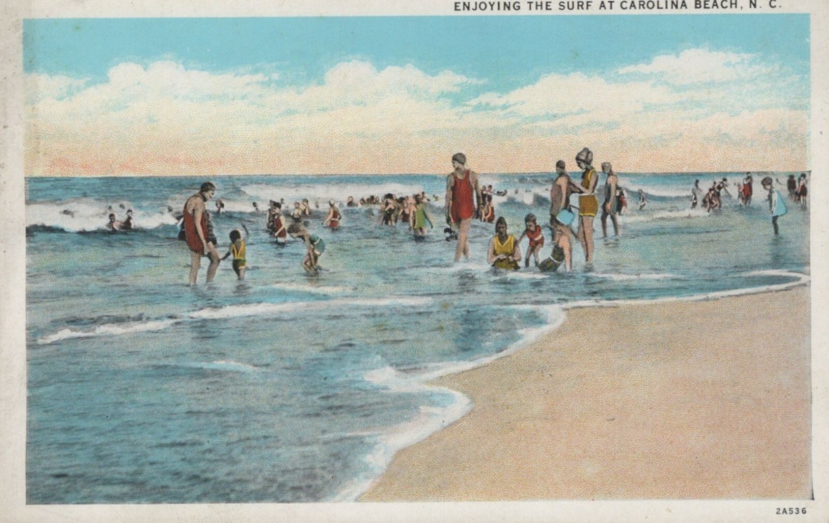 Vintage Beach Postcards Out And About: Are Postcards And Salt Water