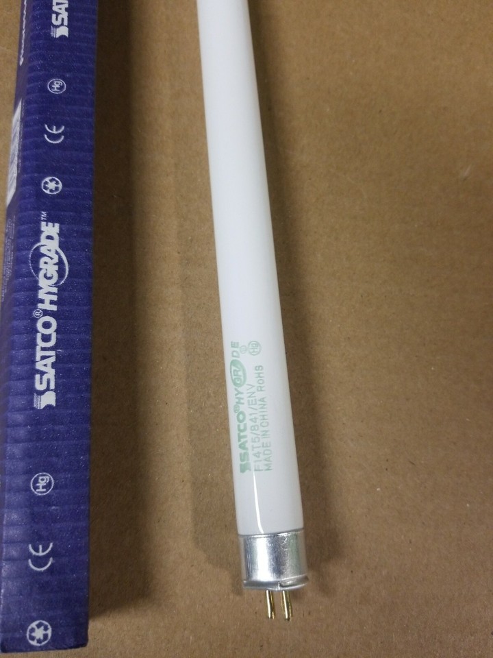 Satco HyGrade F14T5/841/ENV S8127 Mini BI Pin T5 Fluorescent Lamp Light ...