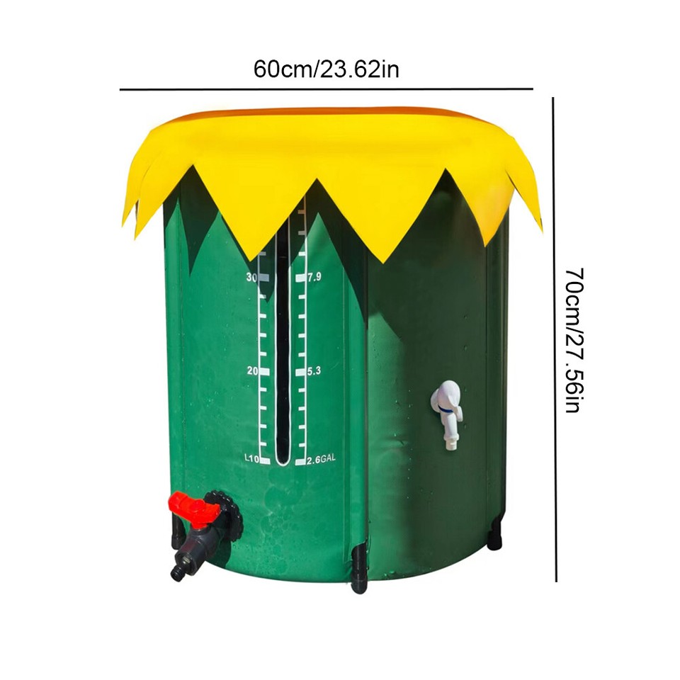 Rain Barrel Collapsible PVC Rain Collection System with Three Spigots ...