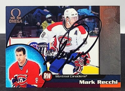 MARK RECCHI signed 1998-99 Pacific Omega Hockey Card #124 Montreal ...