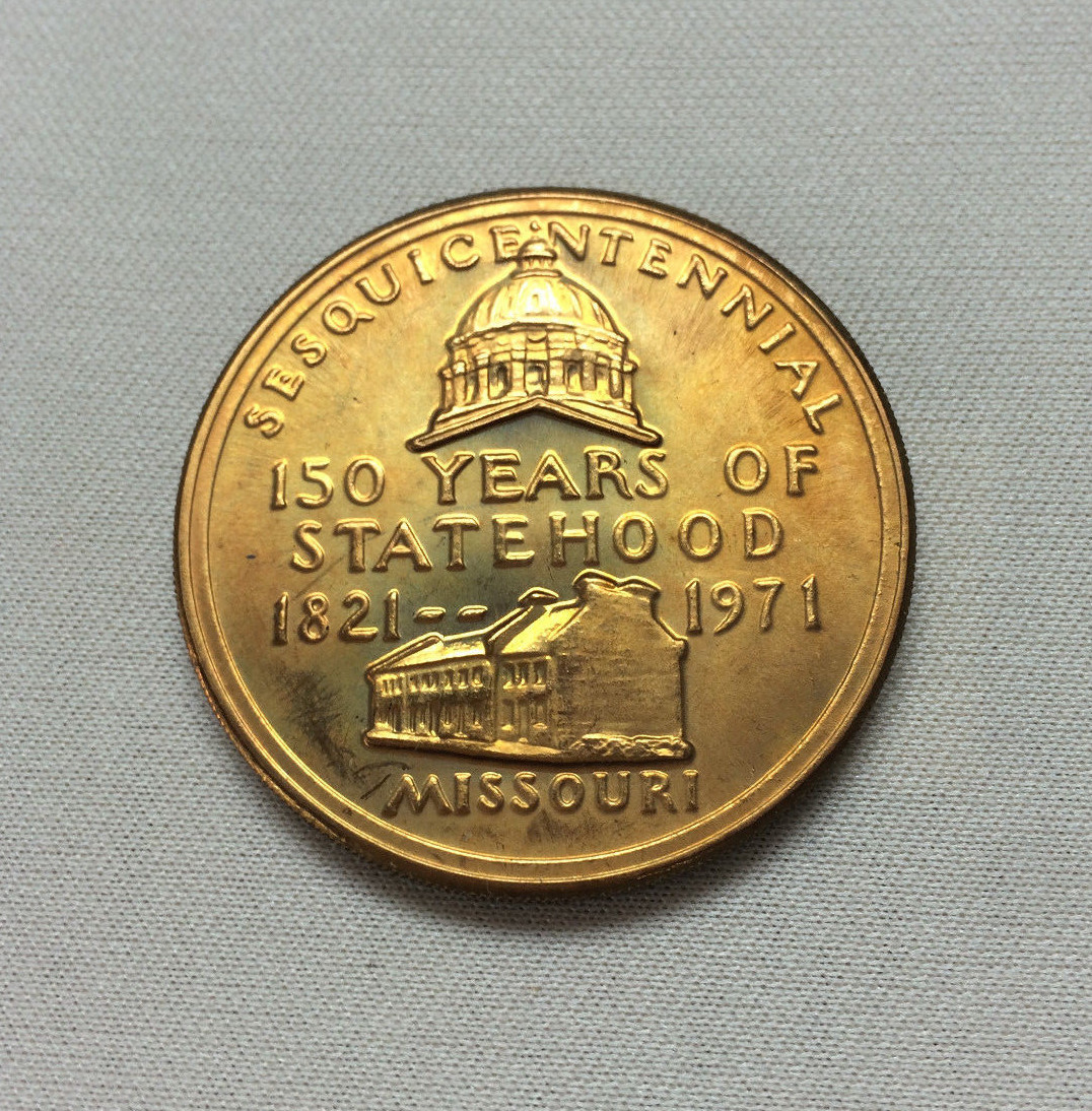 1971 Missouri Sesquicentennial Copper Coin Token 150 Anniversary | eBay