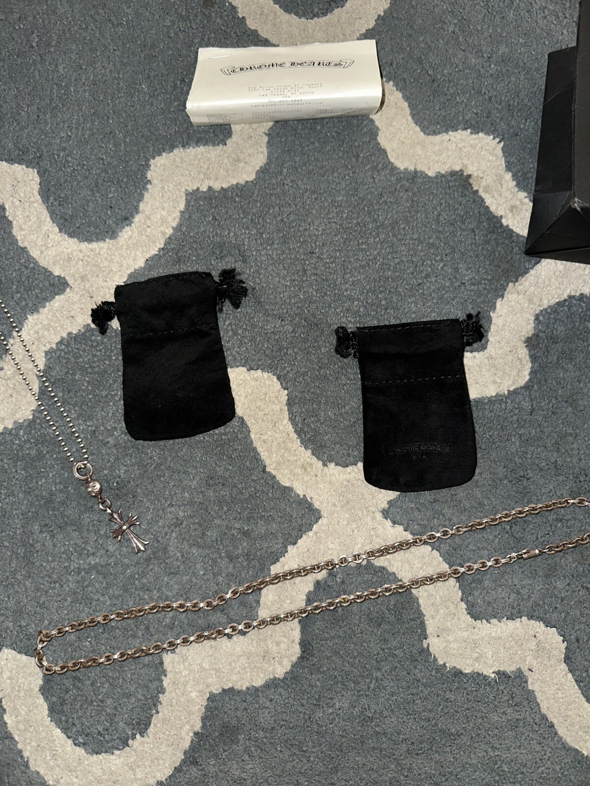 Chrome Hearts Paper Chain Necklace 24” - Gem