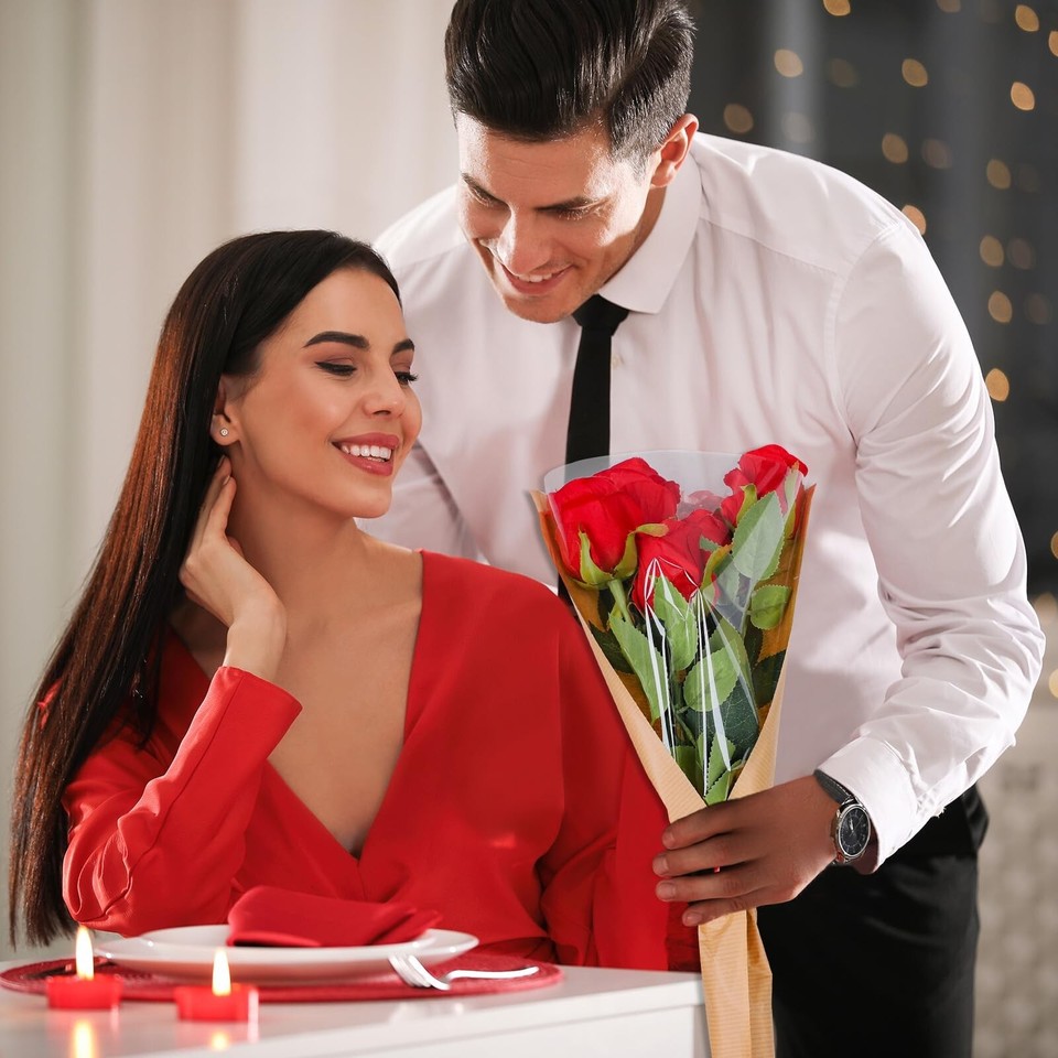 Whaline 50Pcs Flower Wrapping Bags Fall Kraft Paper Floral Packing ...